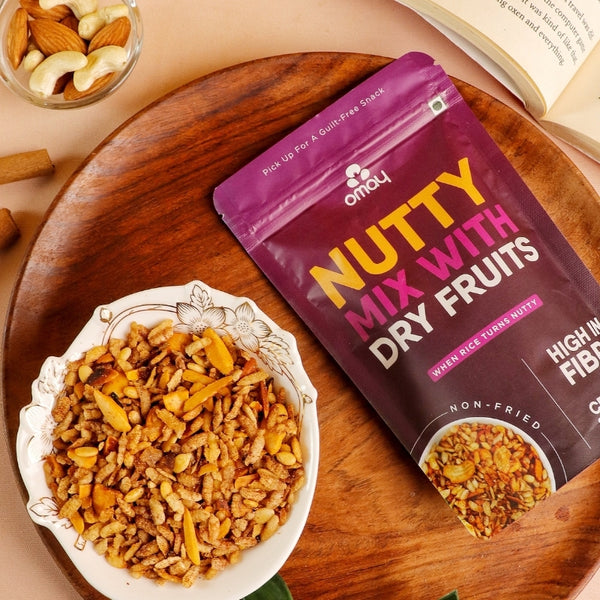 Nutty Mix with Dry-fruits, 50g (4pcs) - Omay Foods