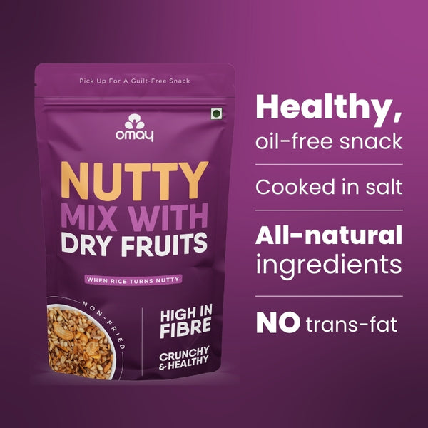 Nutty Mix with Dry-fruits, 50g (4pcs) - Omay Foods