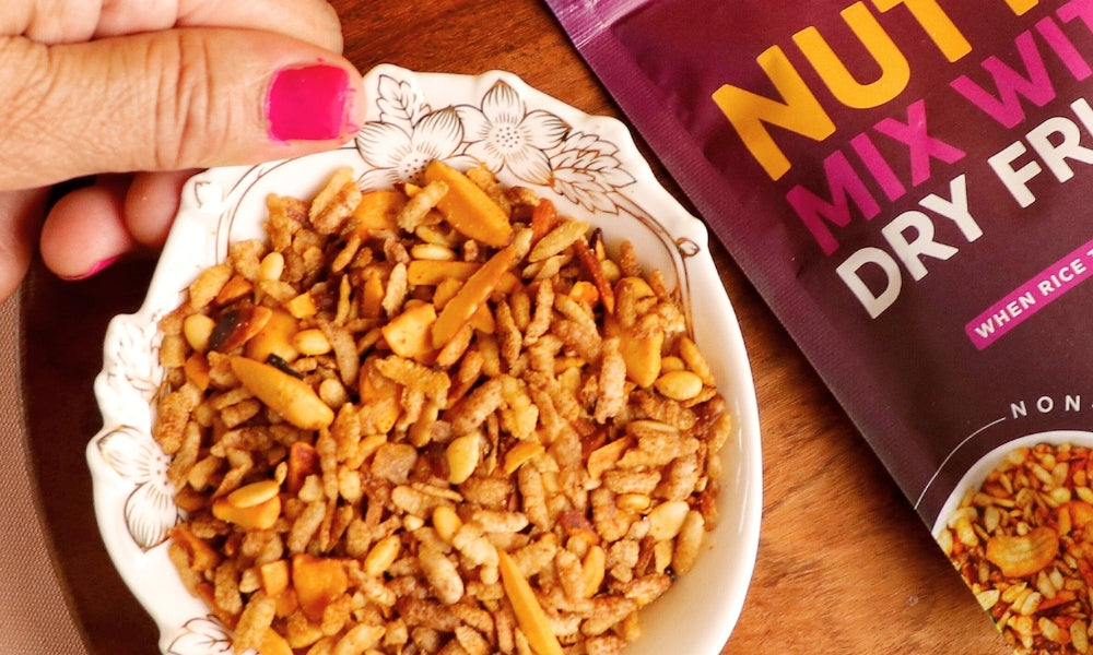 Nutty Mix with Dry-fruits, 50g (4pcs) - Omay Foods
