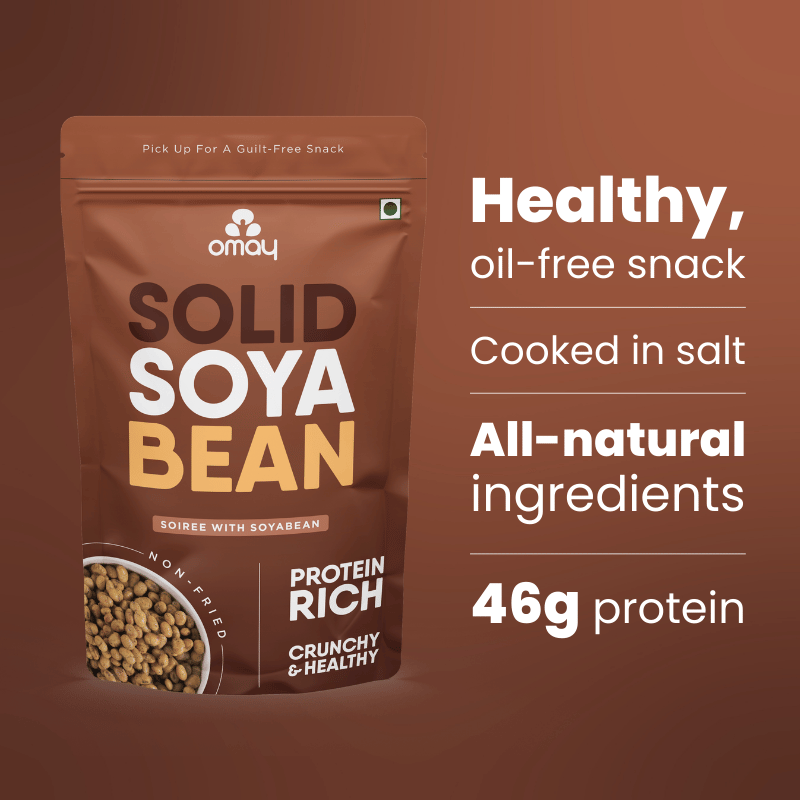 Solid Soyabean - Protein Rich - 400 gms Pouch (2 units) - Omay Foods